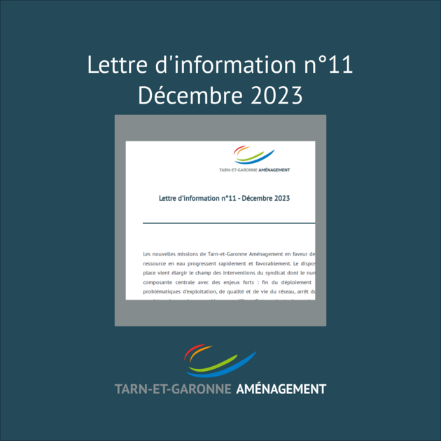 Lettre d'information n°11 - TARN ET GARONNE AMÉNAGEMENT